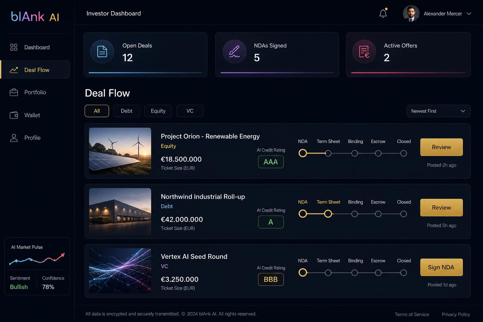 bIAnk AI — AI Investment Banking & M&A Platform